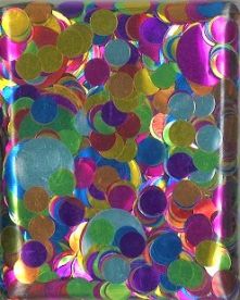 CONFETTI - FLITTER FOIL CIRCLES 100GRAM ASSORTED