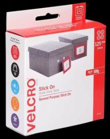 VELCRO® BRAND SPOT - HOOK ONLY - WHITE